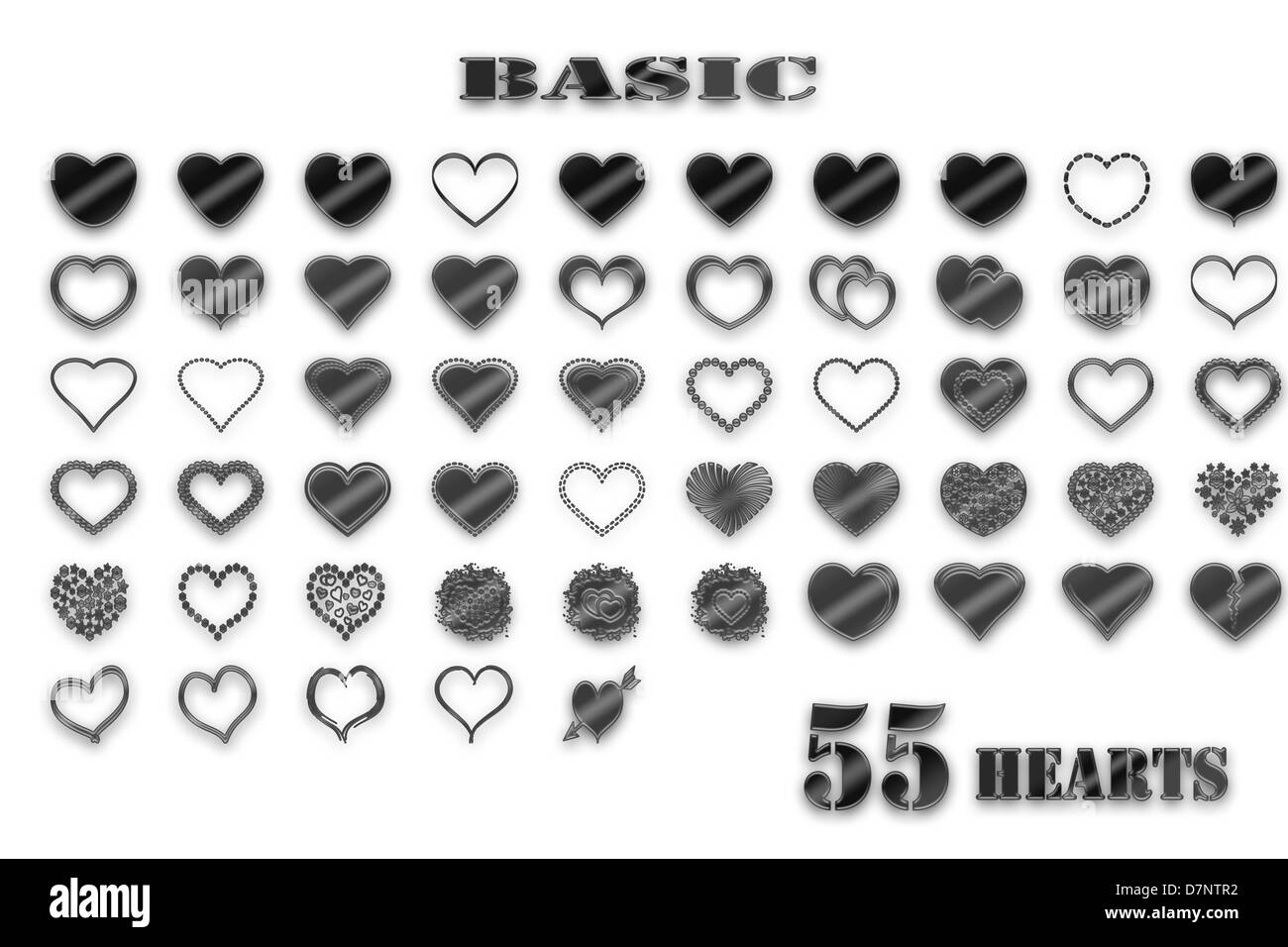 Simbolo del cuore Foto e Immagini Stock in Bianco e Nero - Alamy