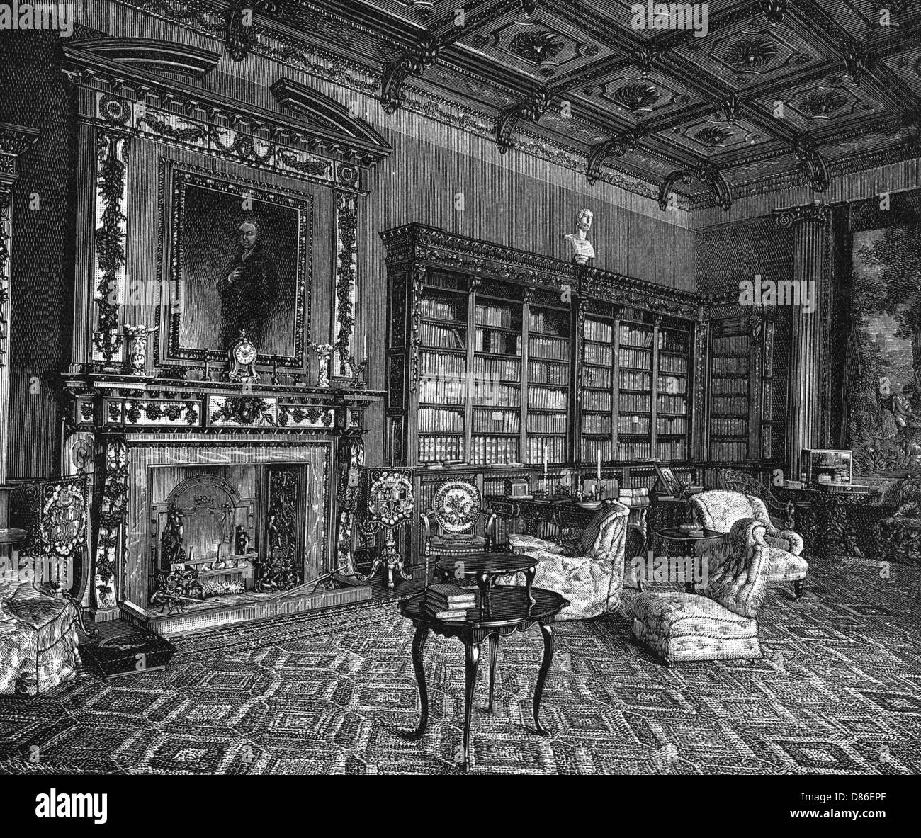 Highclere castle interior immagini e fotografie stock ad alta ...