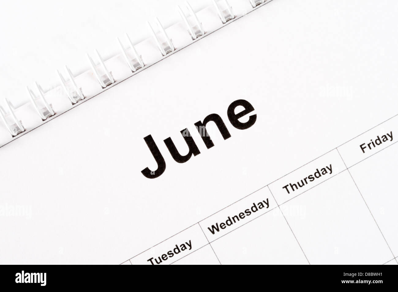 June calendar immagini e fotografie stock ad alta risoluzione - Alamy