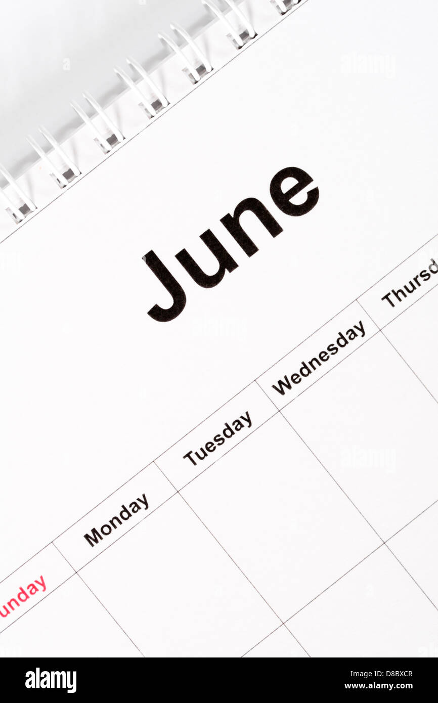 June calendar immagini e fotografie stock ad alta risoluzione - Alamy
