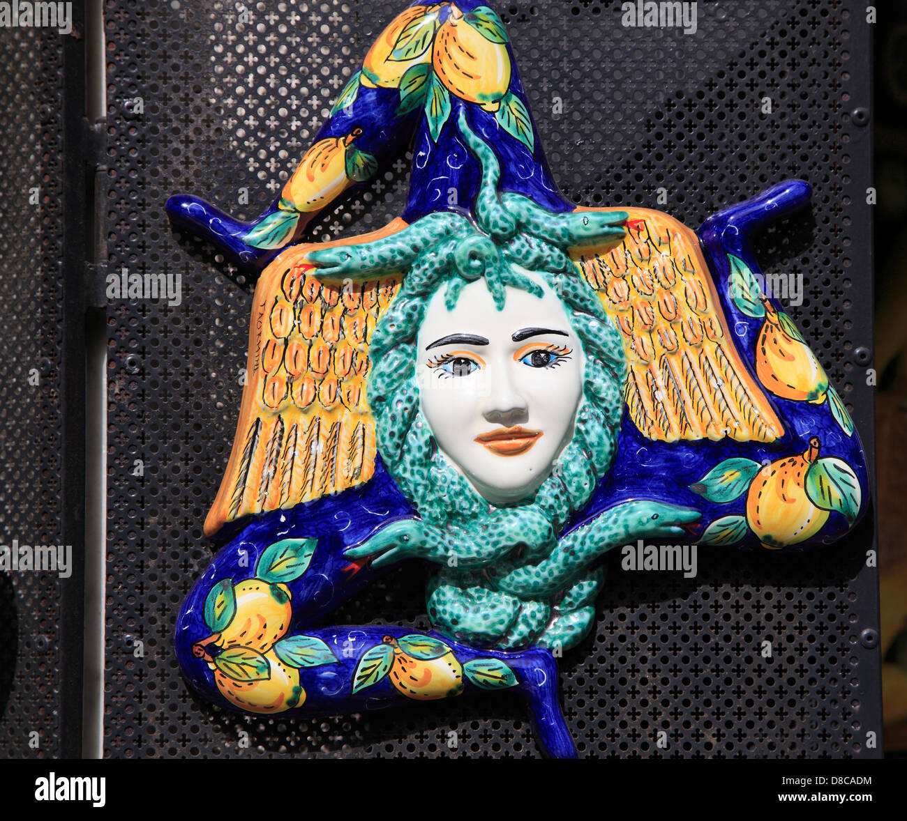 L'Italia, sicilia, Taormina, Trinacria figura simbolo della Sicilia ...