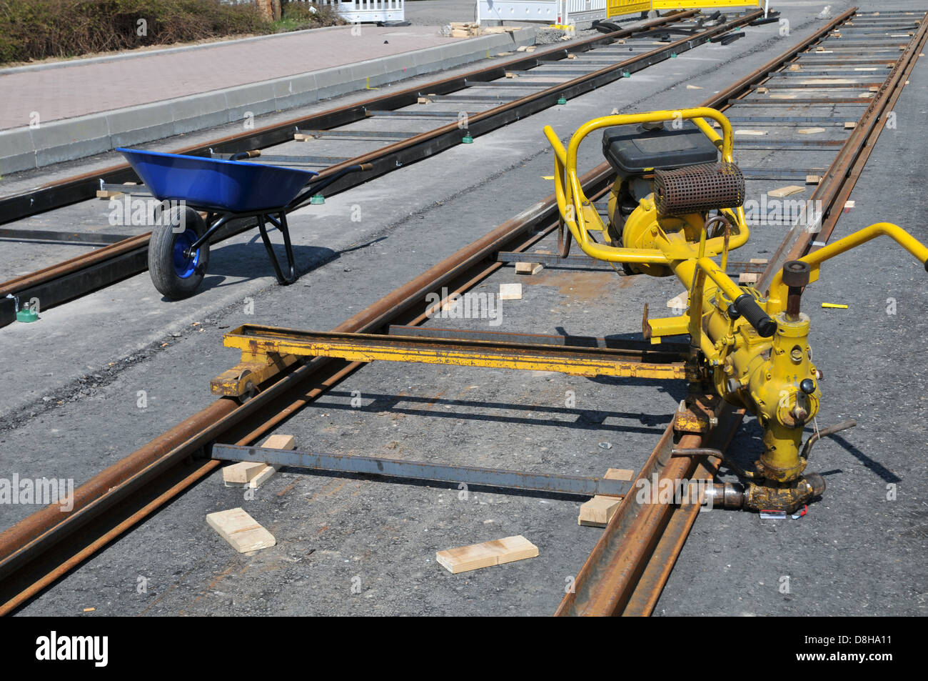 Tenere traccia dei lavori di costruzione immagini e fotografie stock ad ...