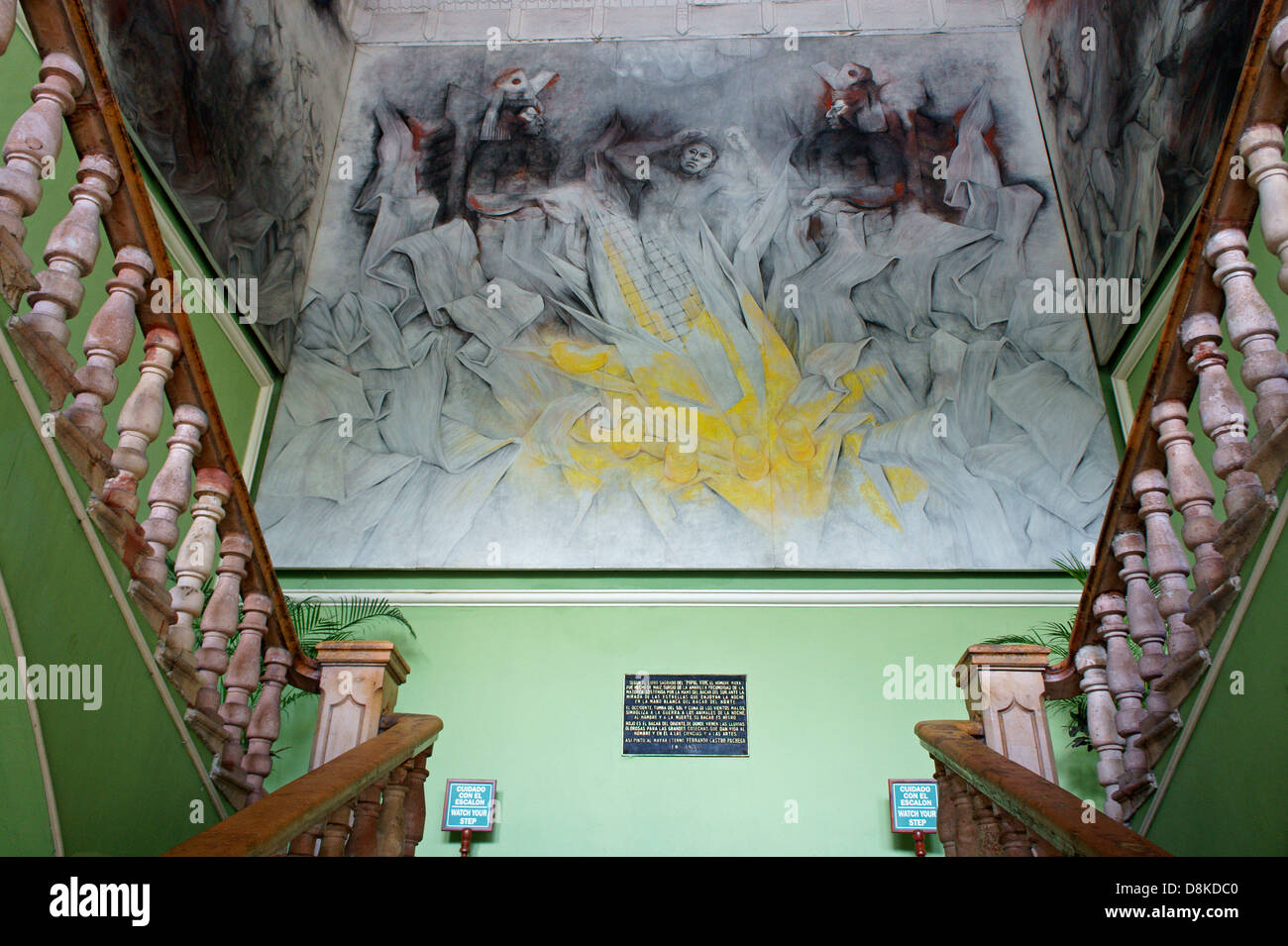 Dipinto raffigurante la creazione Maya mito dipinta da Fernando Castro ...