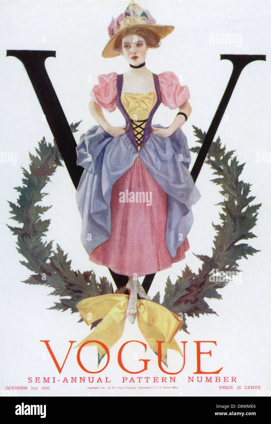 Copertina di una rivista di moda vintage vecchia bellezza di moda ...