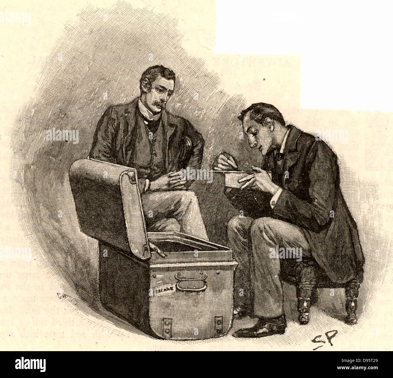 L'avventura del Musgrave rituale". Dr Watson guardando Sherlock Holmes ...