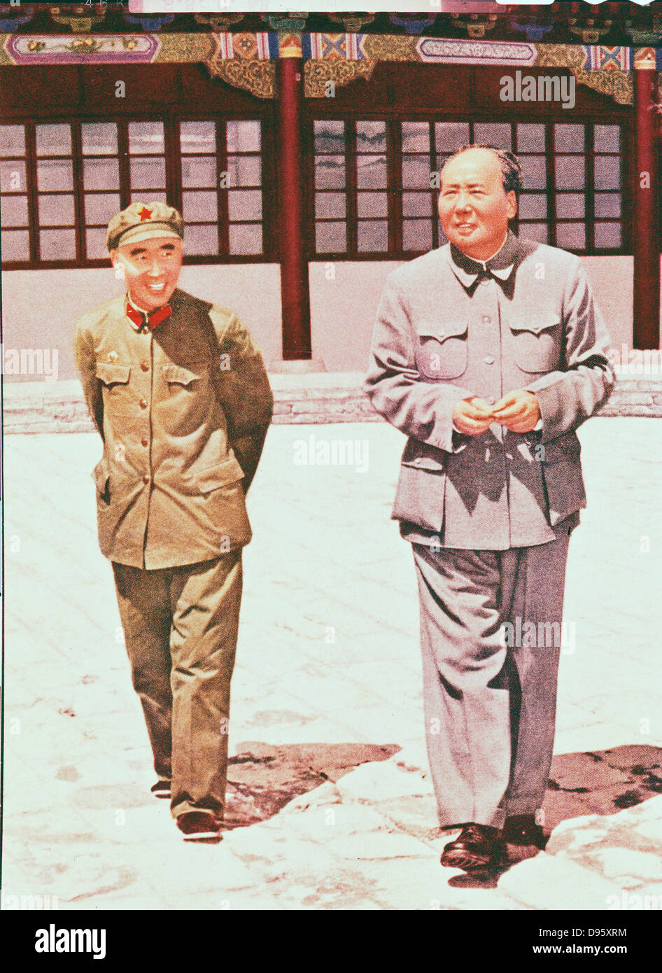Mao Tse-Tung (Mao Zedong) 1893-1976, Cinese leader comunista, con Lin ...
