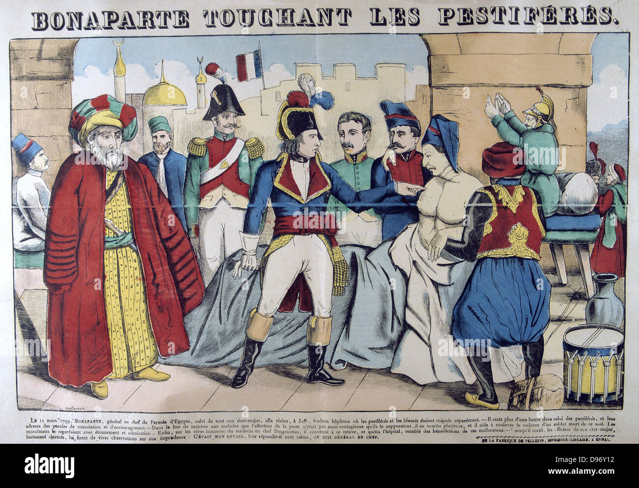 Napoleone I nel Pesthouse a Jaffa toccando appestati, 11 marzo 1799 ...