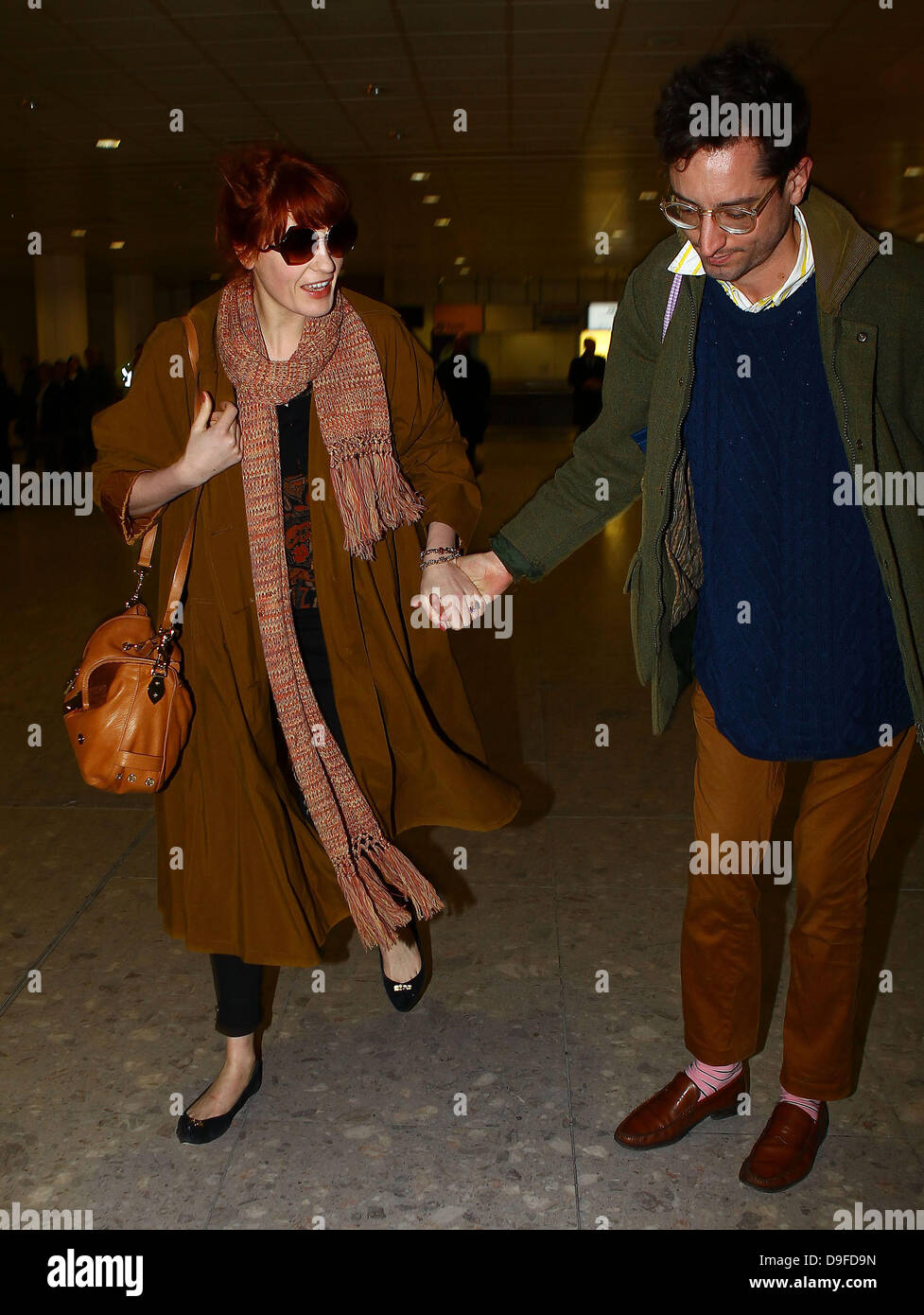 Florence Welch e il suo fidanzato Stuart Hammond arrivando all ...