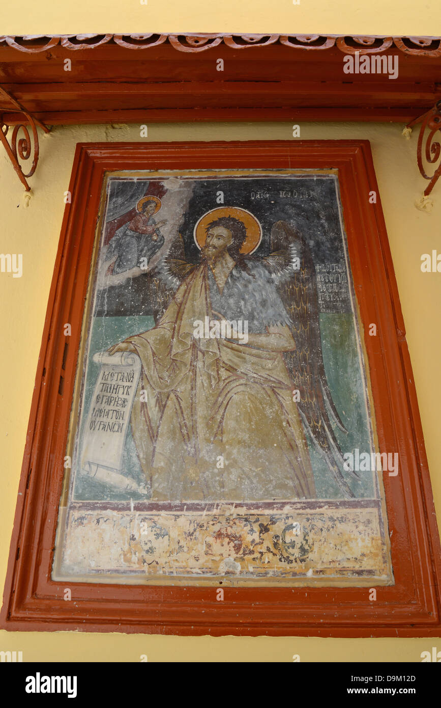Icona cristiana presso il Monastero di San Michele a Panormitis, Symi ...