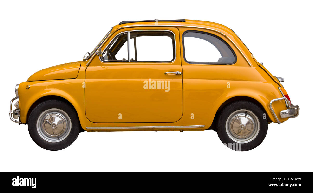 Vecchia fiat 500 su sfondo bianco Foto stock - Alamy