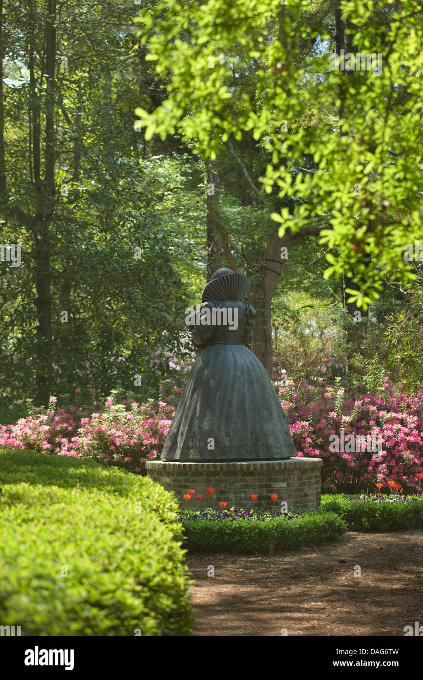 QUEEN ELIZABETH 1 Statua ELIZABETHAN GARDENS Isola Roanoke Outer Banks ...