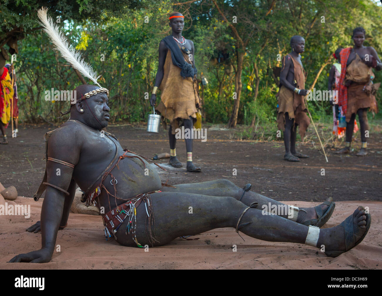 Bodi tribe fat man during immagini e fotografie stock ad alta ...