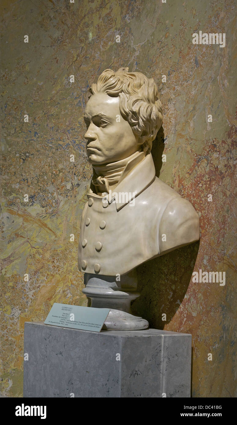 Busto di Ludwig van Beethoven, di Franz Klein, da un calco del volto ...