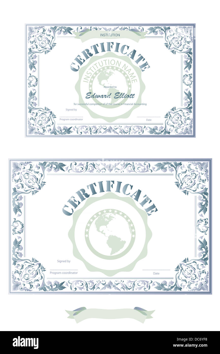 Printable certificate Immagini senza sfondo e Foto Stock ritagliate - Alamy