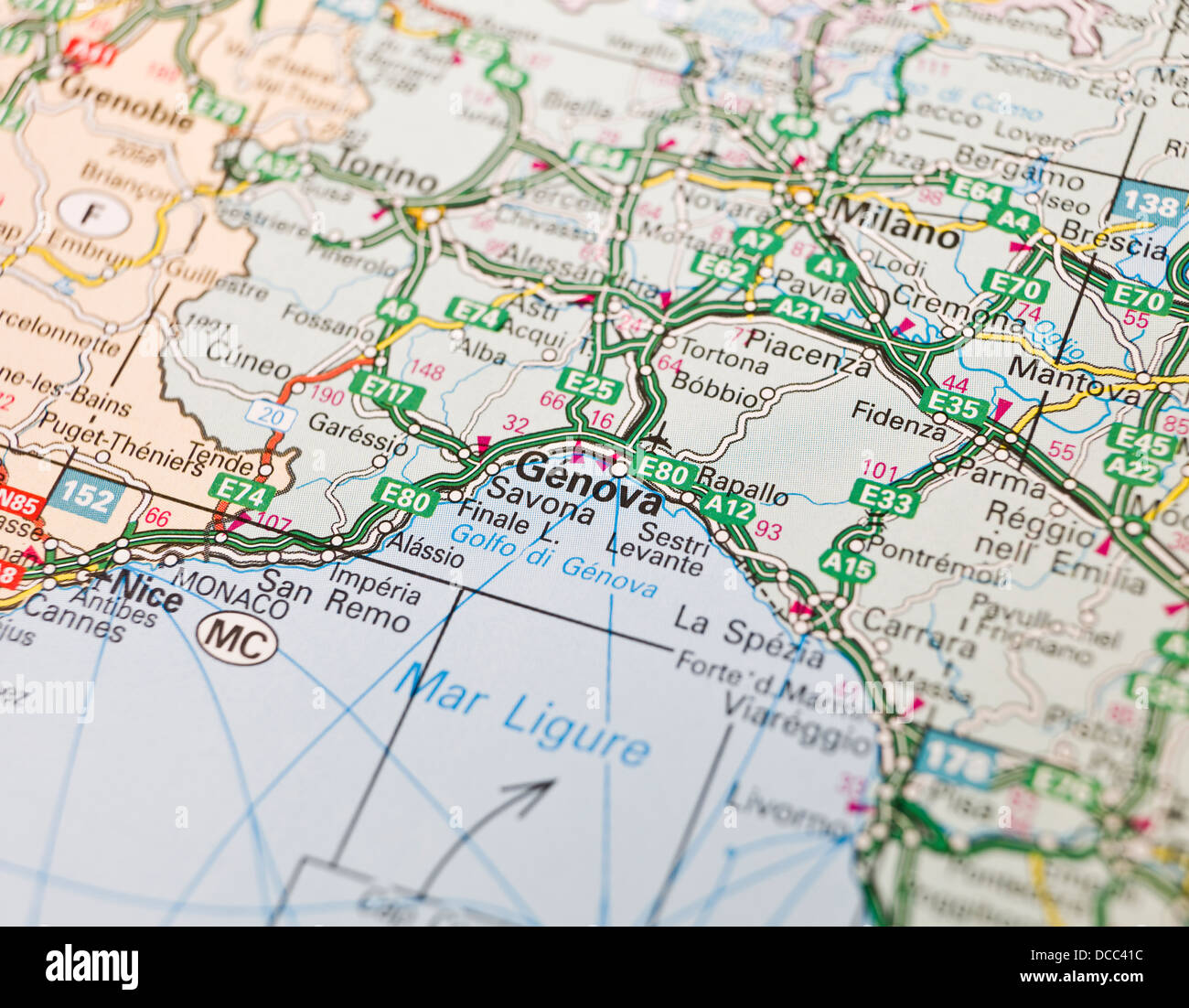 Mappa di genova immagini e fotografie stock ad alta risoluzione - Alamy