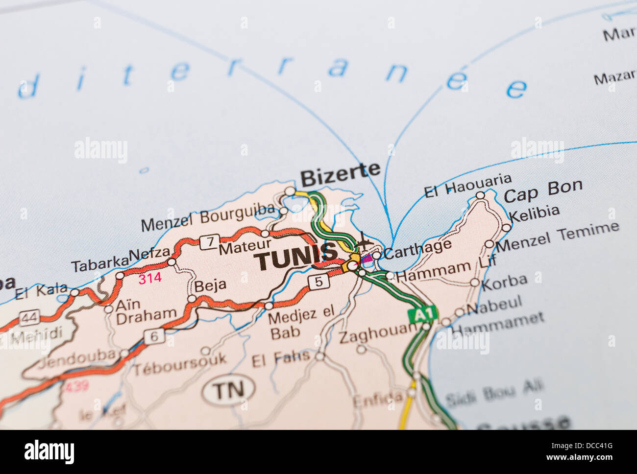 Mappa Di Tunisi Immagini e Fotos Stock - Alamy