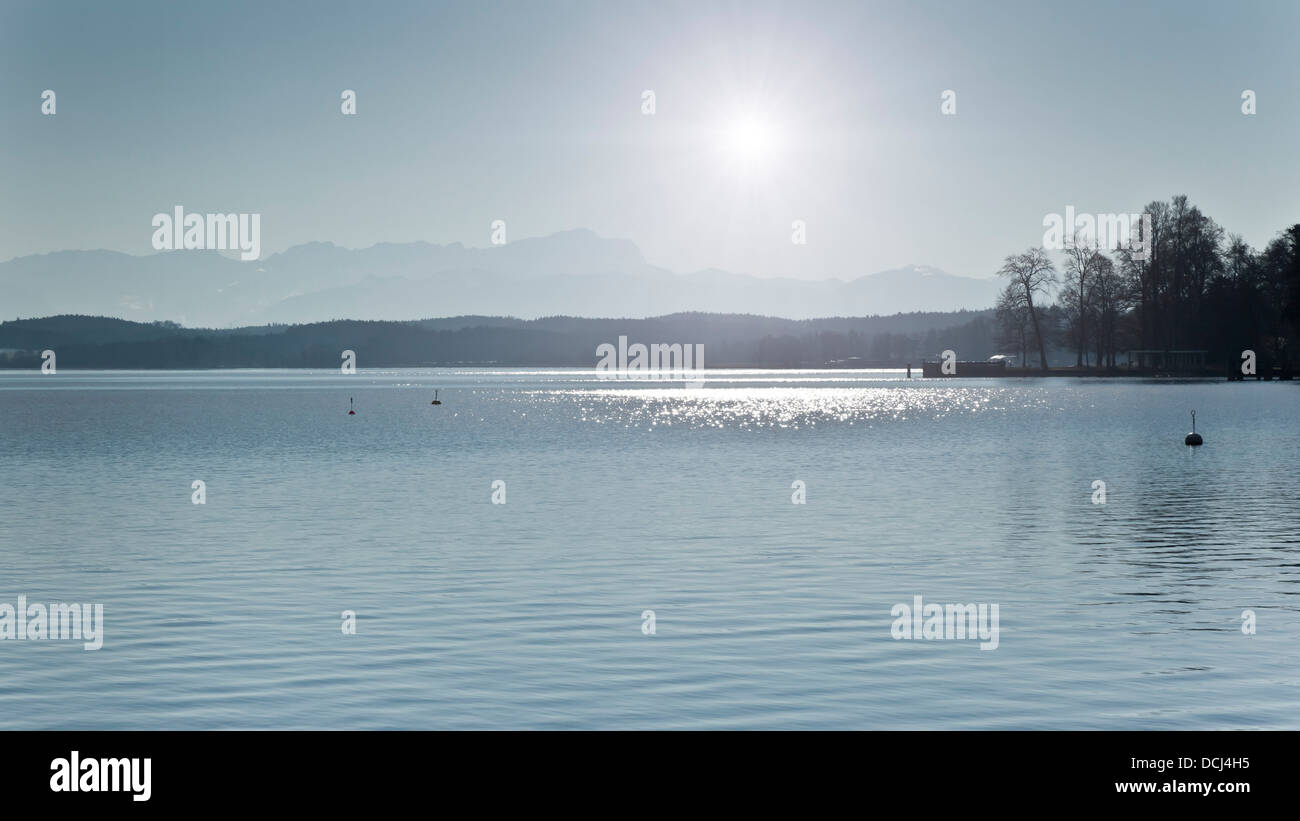 Panorama montano del lago di starnberg immagini e fotografie stock ad ...