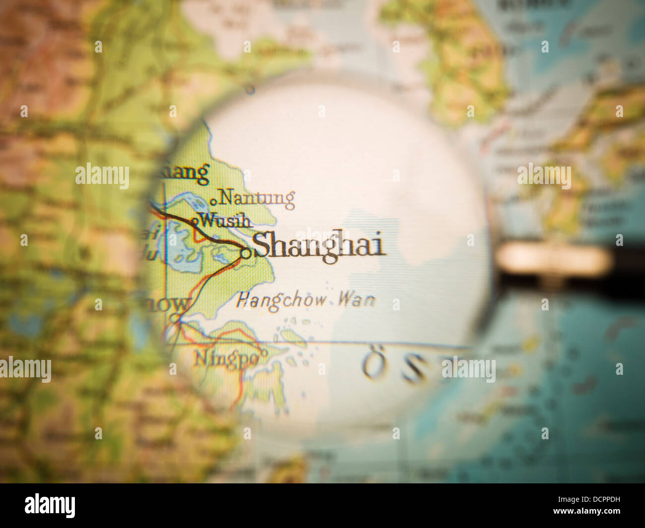 Close up map china shanghai immagini e fotografie stock ad alta ...