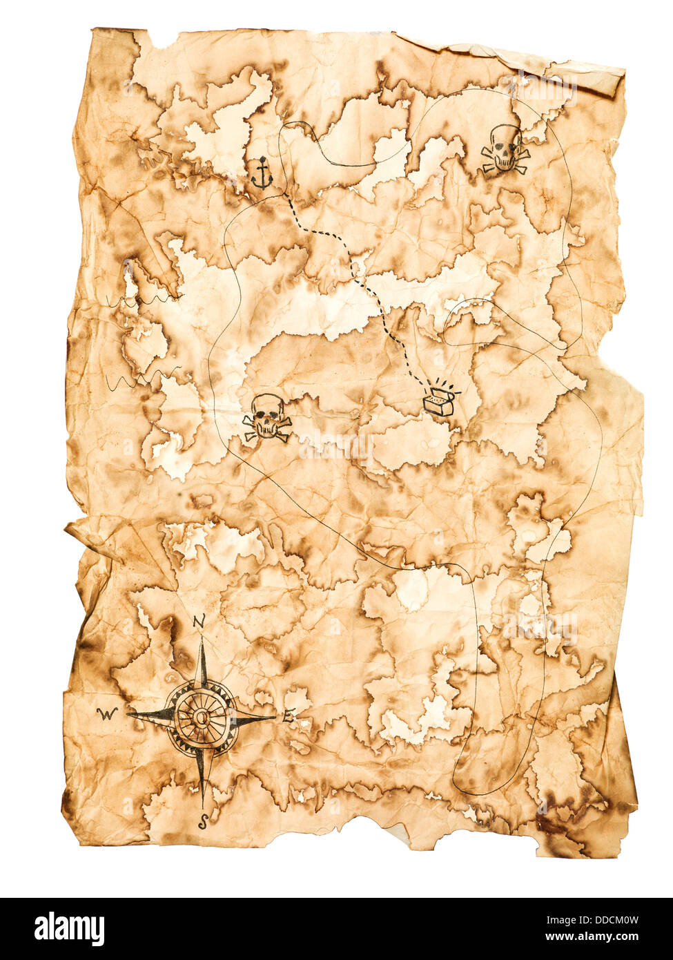 Mappa tesoro pergamena pirata vecchio immagini e fotografie stock ad ...