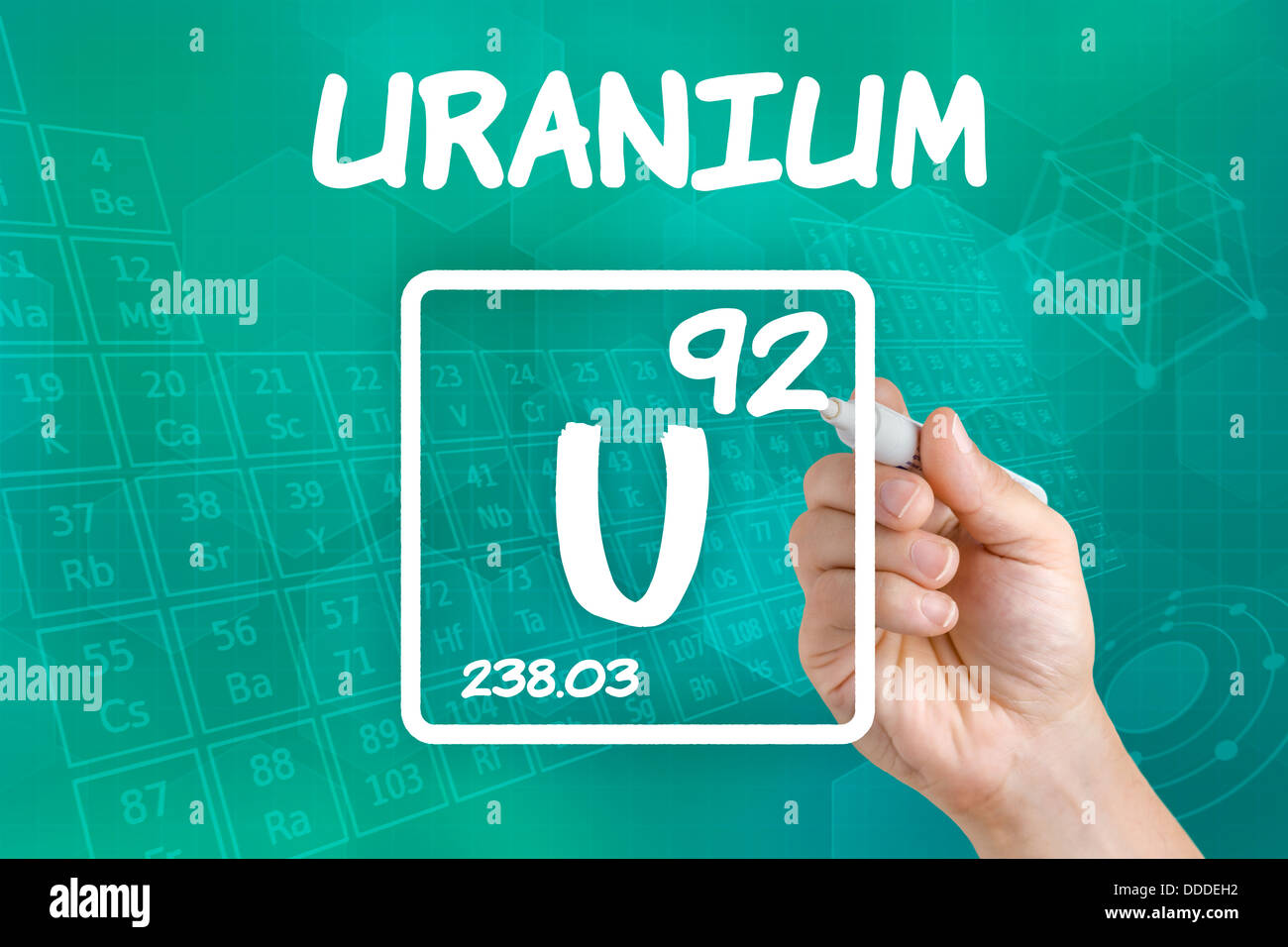 Simbolo di uranio tavola periodica immagini e fotografie stock ad alta ...