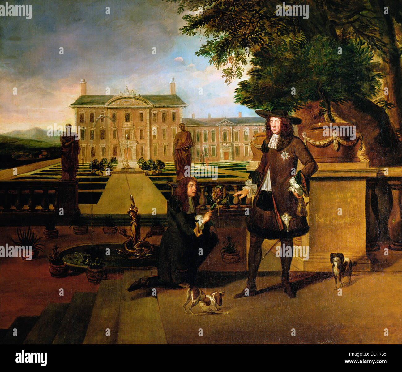 John Rose, del re giardiniere, presentazione di Carlo II con un ananas ...