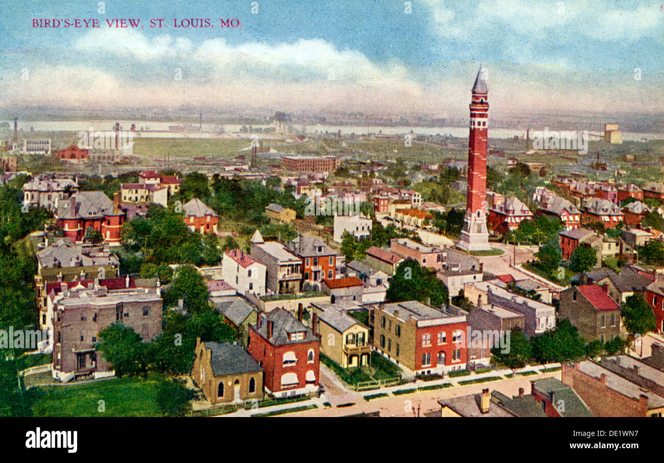 Vista panoramica, St Louis, Missouri, Stati Uniti d'America, 1910 Foto ...