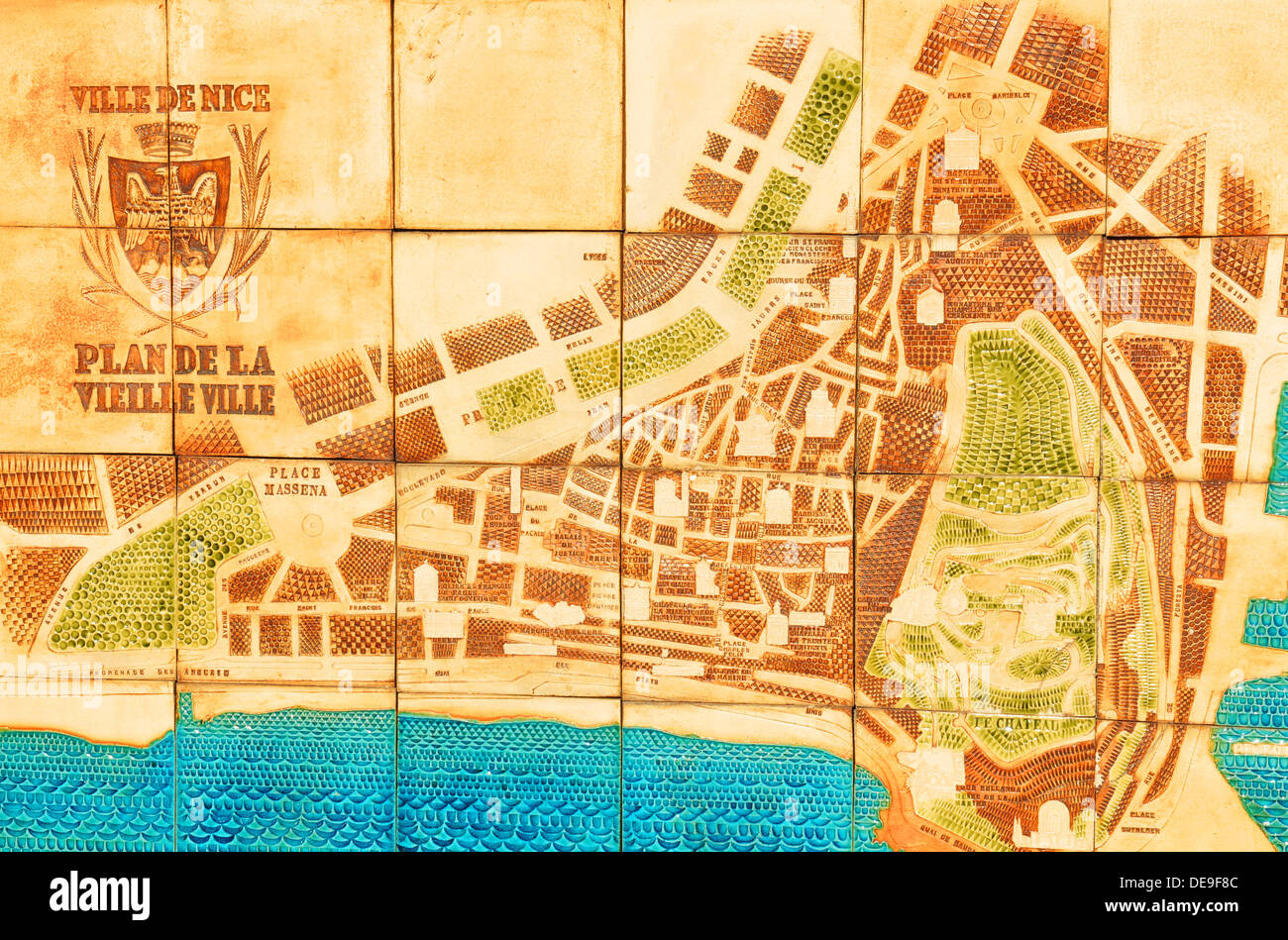 Costa azzurra mappa immagini e fotografie stock ad alta risoluzione - Alamy