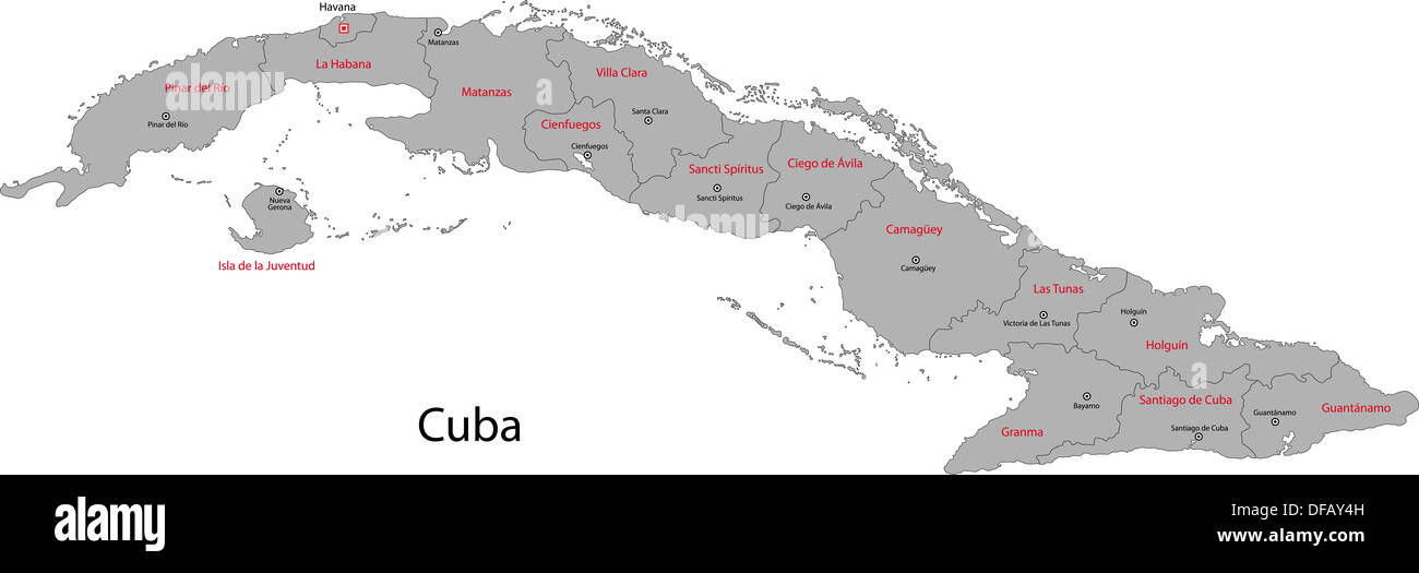 Map of cuba immagini e fotografie stock ad alta risoluzione - Alamy