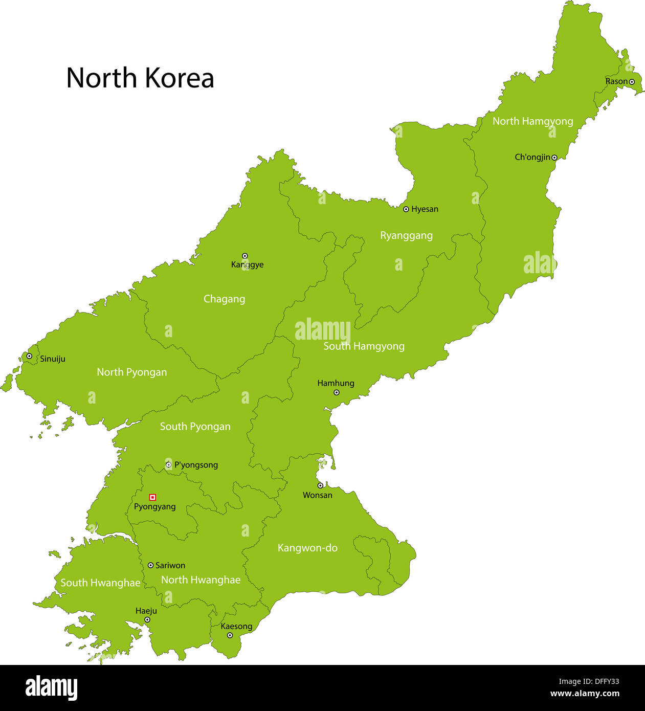 Mappa della penisola coreana Immagini senza sfondo e Foto Stock ...