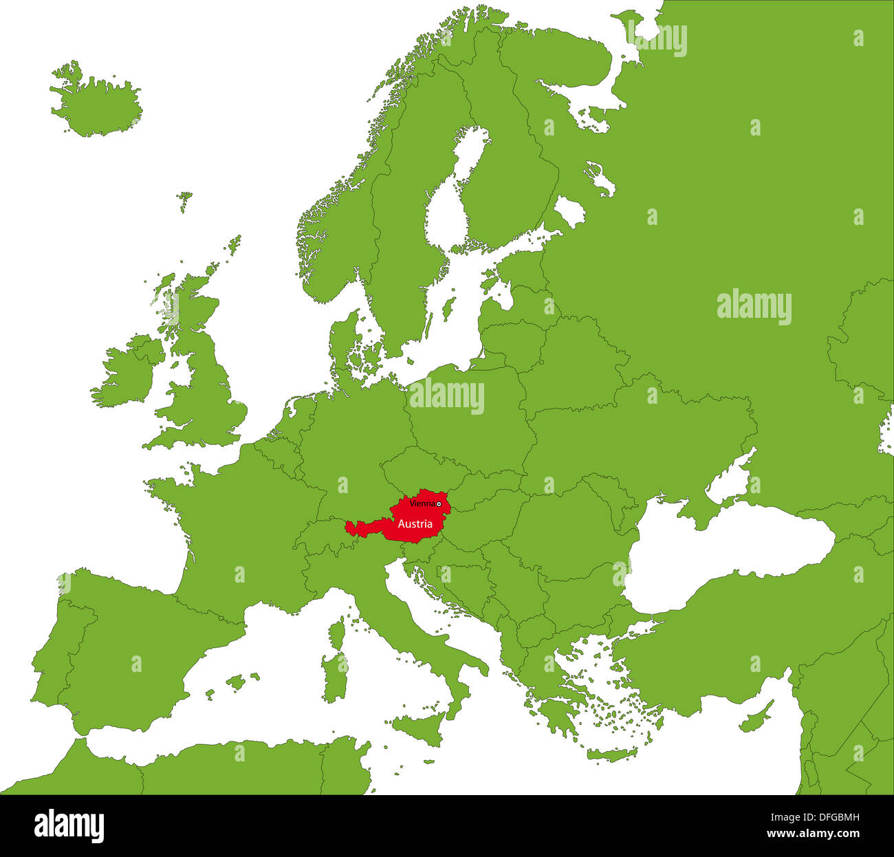 Mappa della provincia di austria immagini e fotografie stock ad alta ...