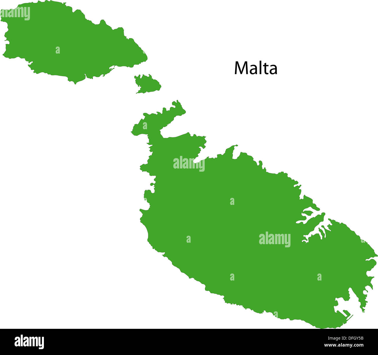 Malta mappa politico immagini e fotografie stock ad alta risoluzione ...