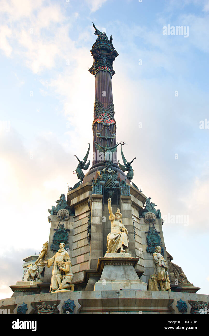 Columbus monumento statua barcellona spagna la rambla immagini e ...