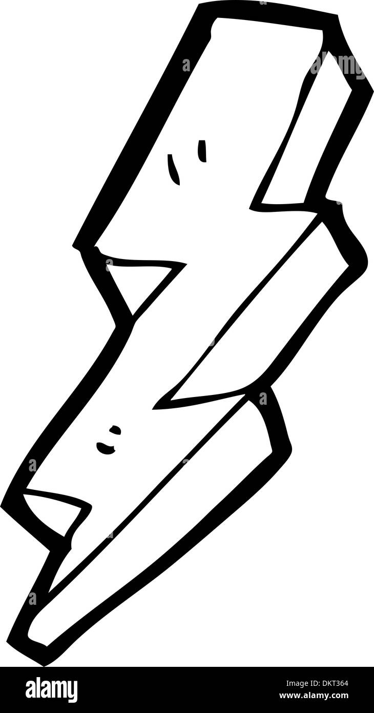 Cartoon lightning bolt Foto e Immagini Stock in Bianco e Nero - Alamy