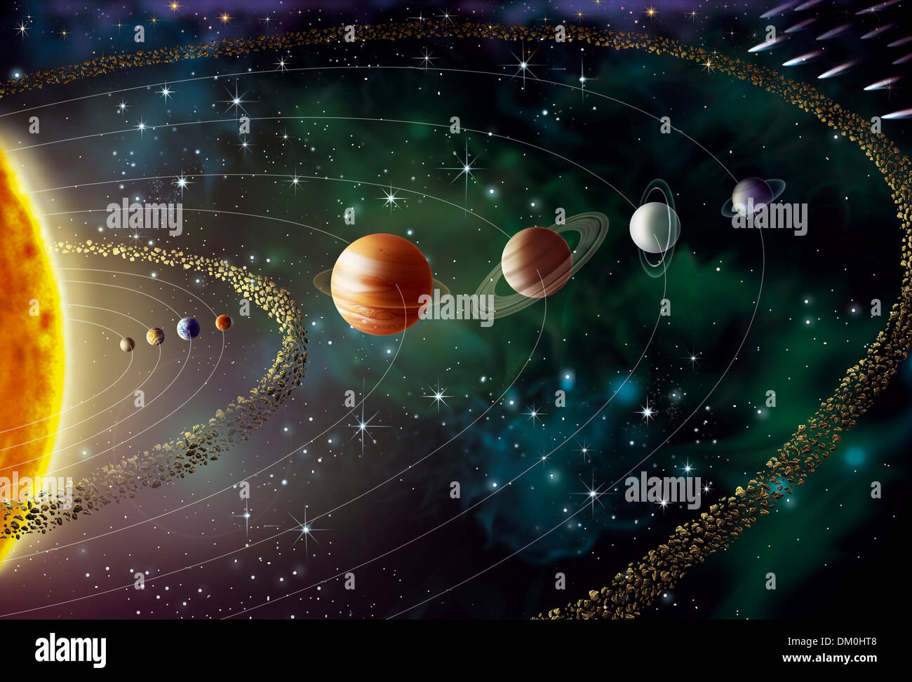 Il sistema solare immagini e fotografie stock ad alta risoluzione - Alamy
