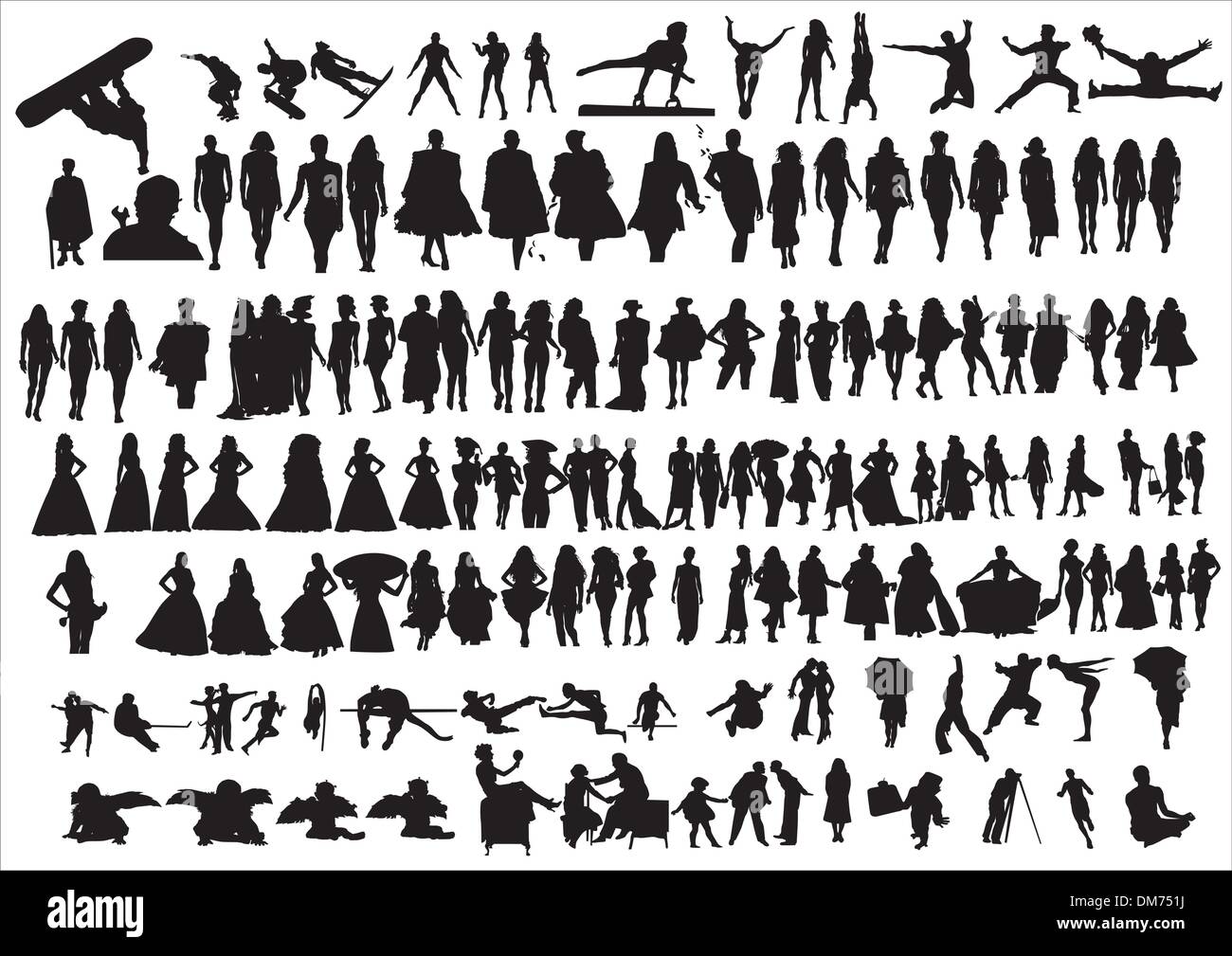 Sagome di persone che saltano immagini e fotografie stock ad alta ...