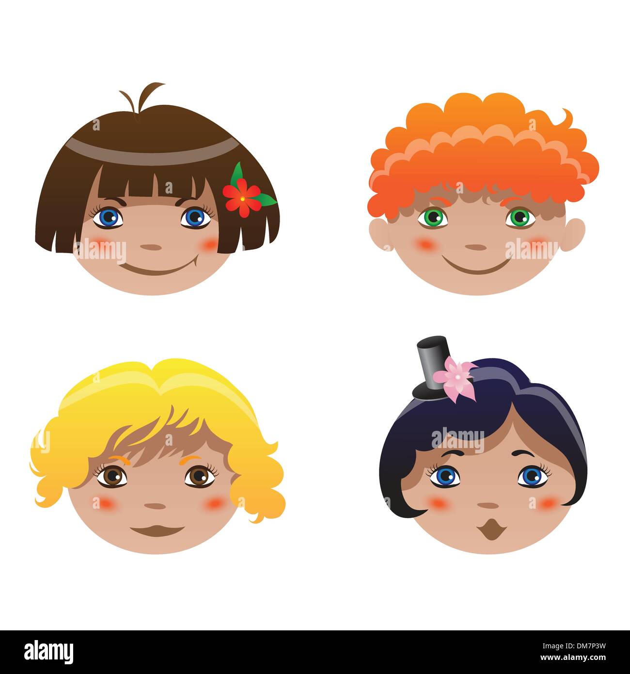 Volti stilizzati Immagini Vettoriali Stock - Alamy