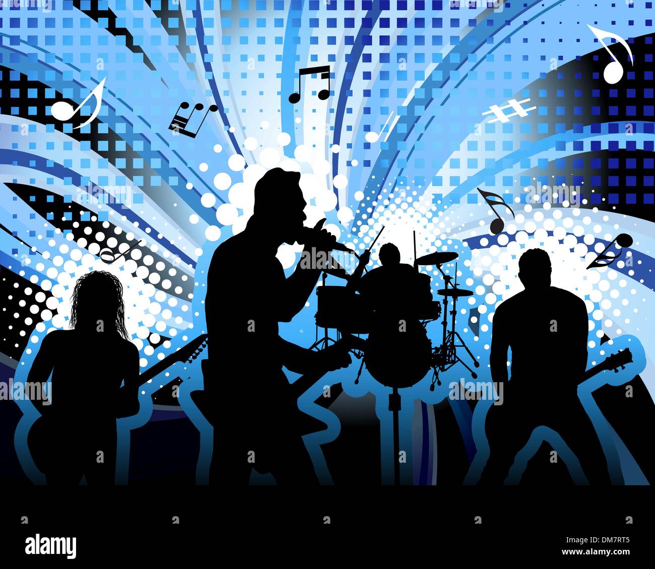 Band di cantanti rock Immagini Vettoriali Stock - Alamy