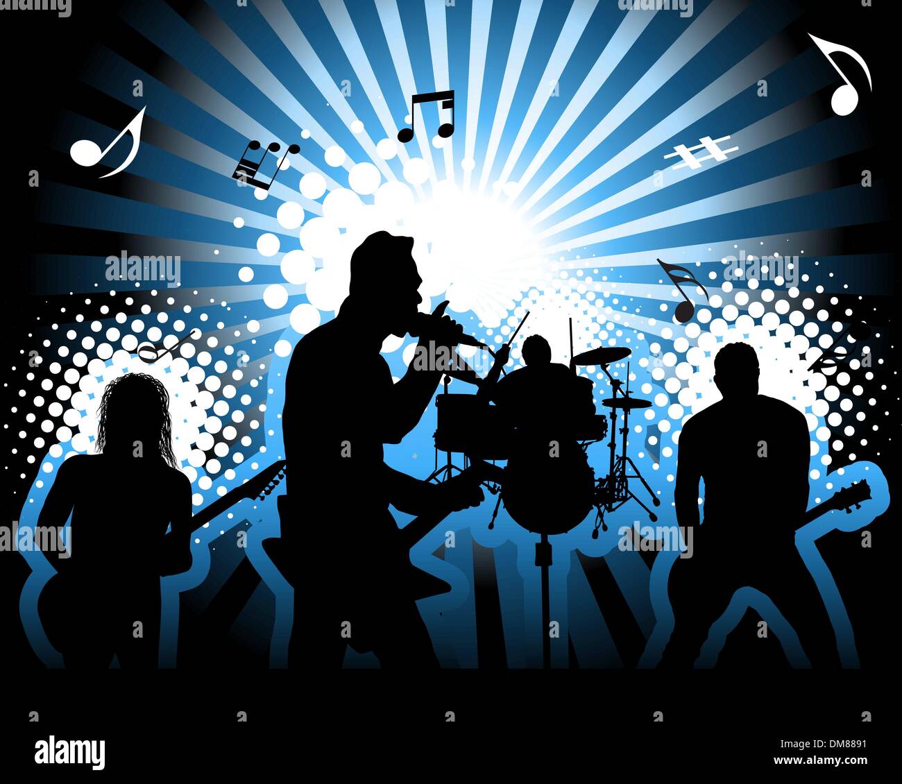 Band di cantanti rock Immagini Vettoriali Stock - Alamy
