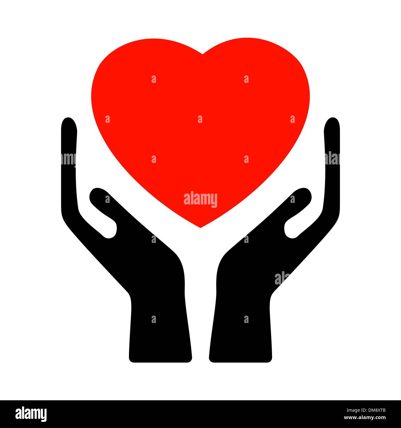 Cuore mani Immagini Vettoriali Stock - Alamy
