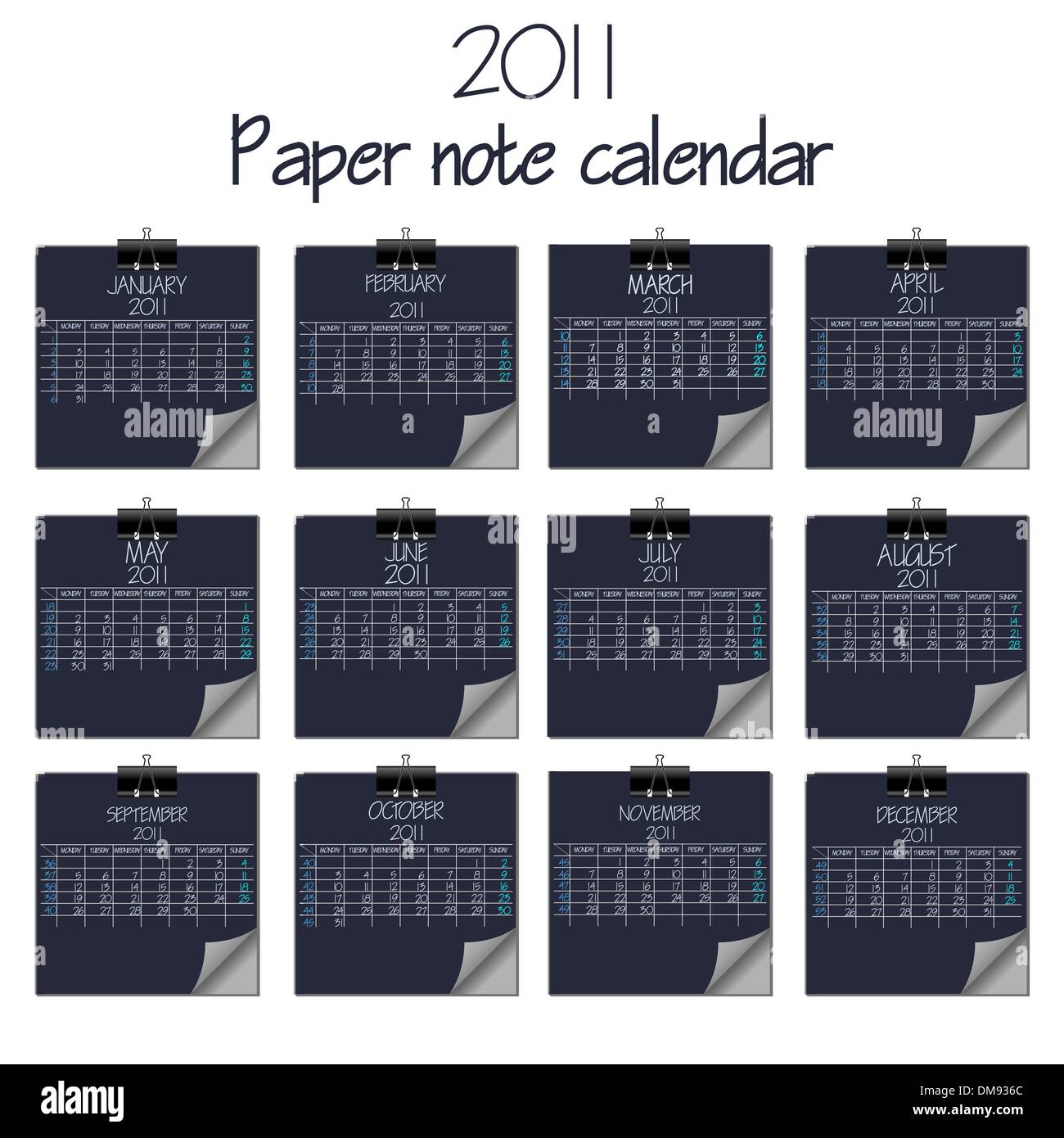 Note del calendario immagini e fotografie stock ad alta risoluzione - Alamy