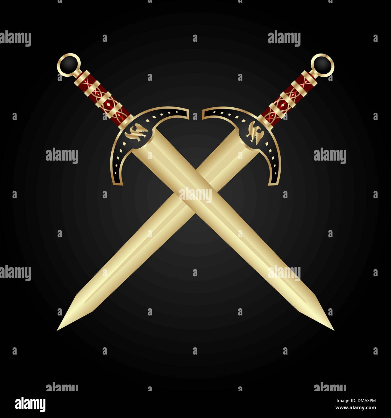 Due spade medievali immagini e fotografie stock ad alta risoluzione - Alamy