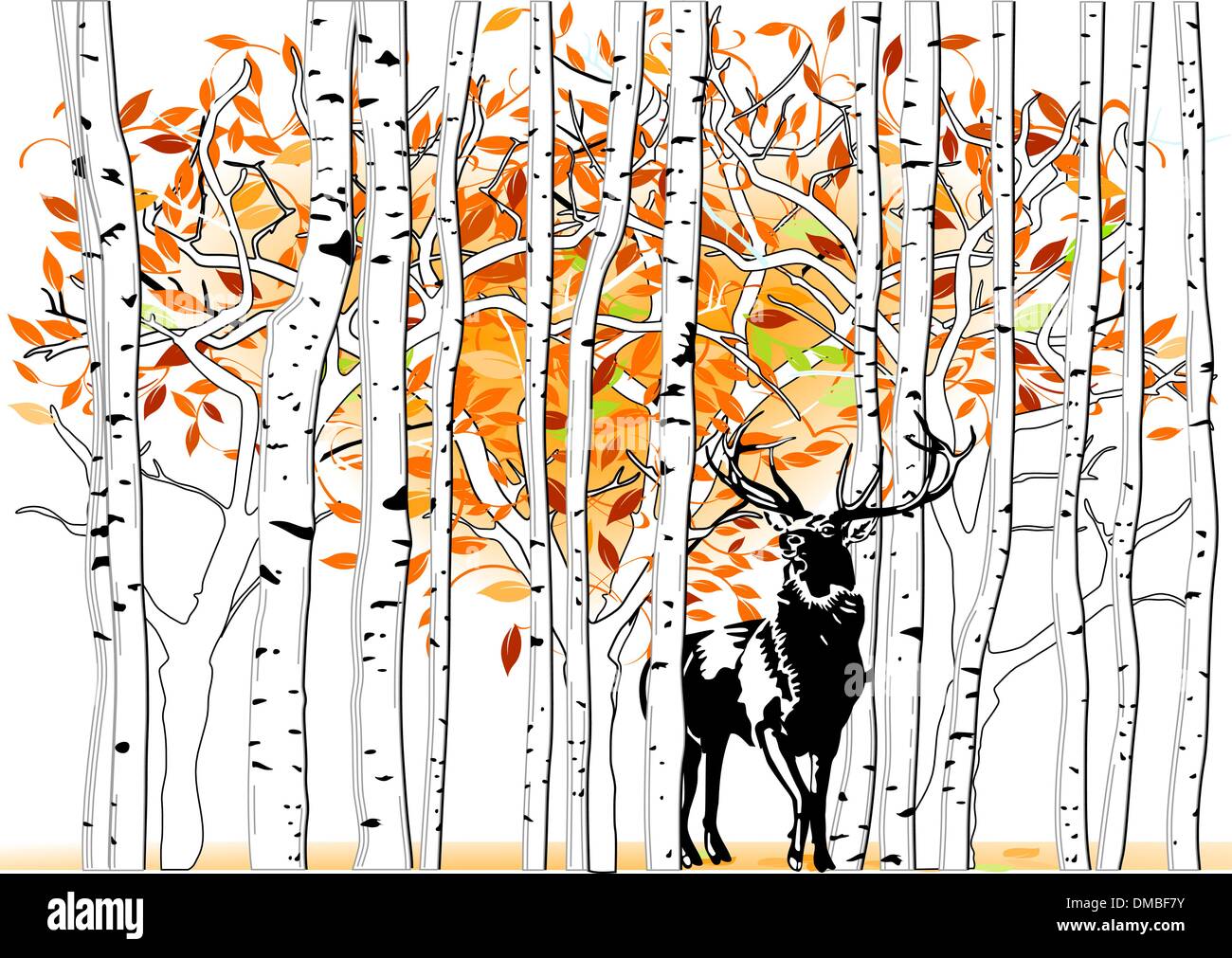 Alberi del bosco Immagini Vettoriali Stock - Alamy