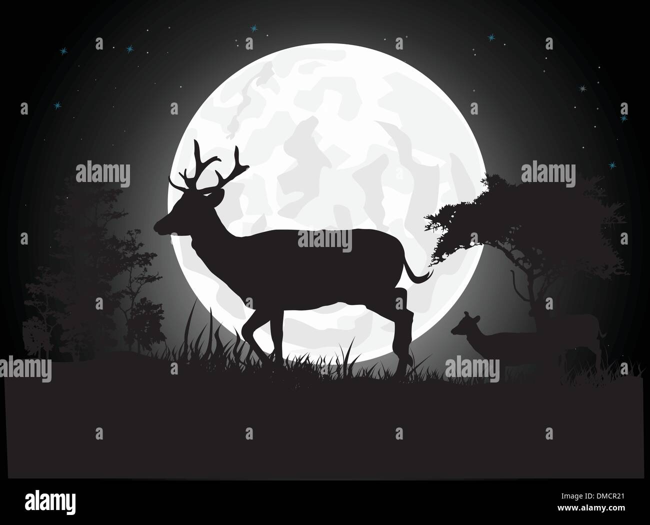 Sagoma di cervo animale Immagini Vettoriali Stock - Alamy