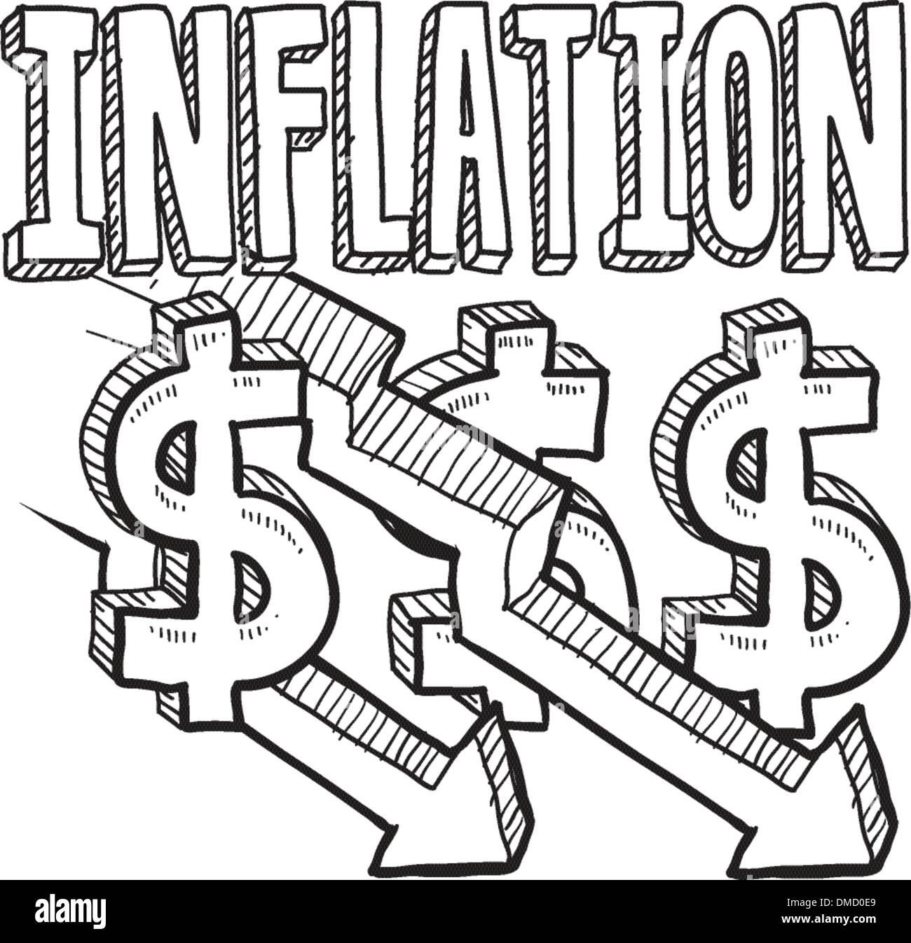 Inflazione isolata Immagini Vettoriali Stock - Alamy