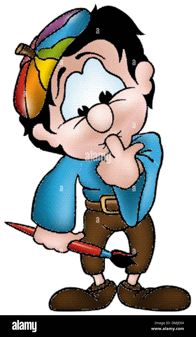 Painter artist cartoon illustration immagini e fotografie stock ad alta ...