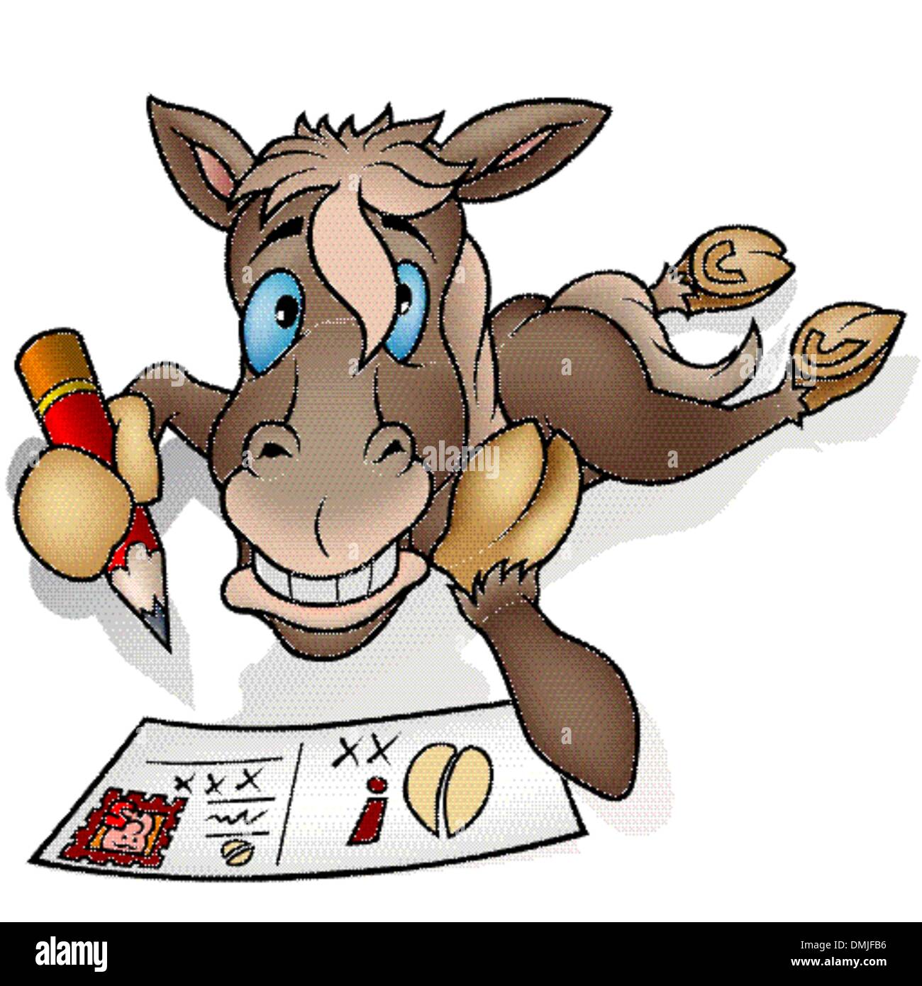 Cavallo che ride in cartone Immagini Vettoriali Stock - Alamy