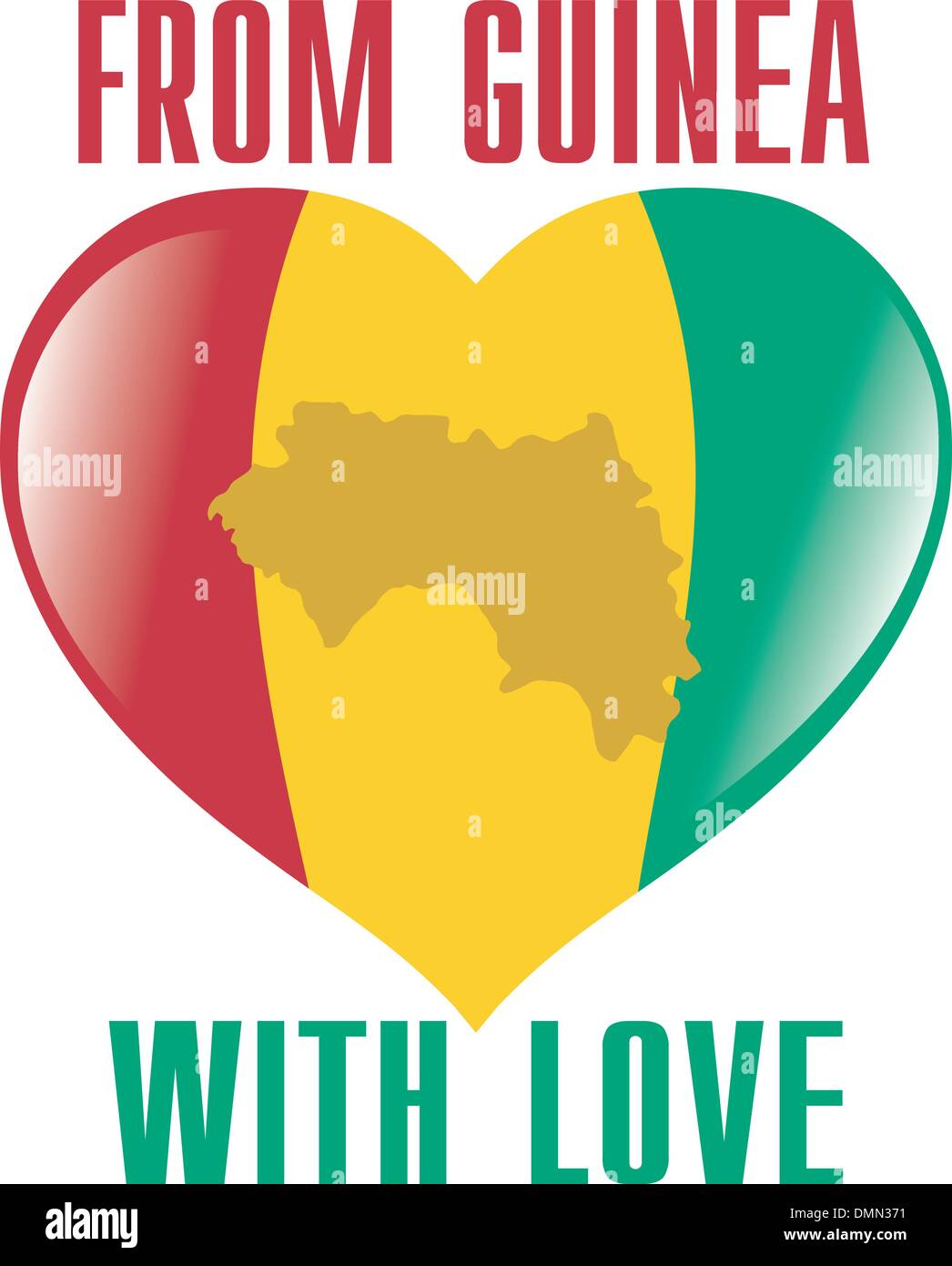 Mappa della guinea del paese Immagini Vettoriali Stock - Alamy