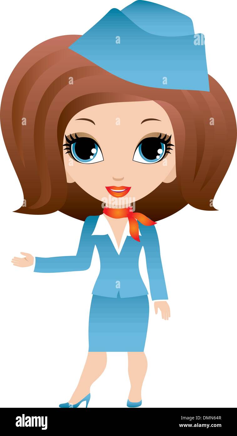 Hostess dell'aria Immagini Vettoriali Stock - Alamy
