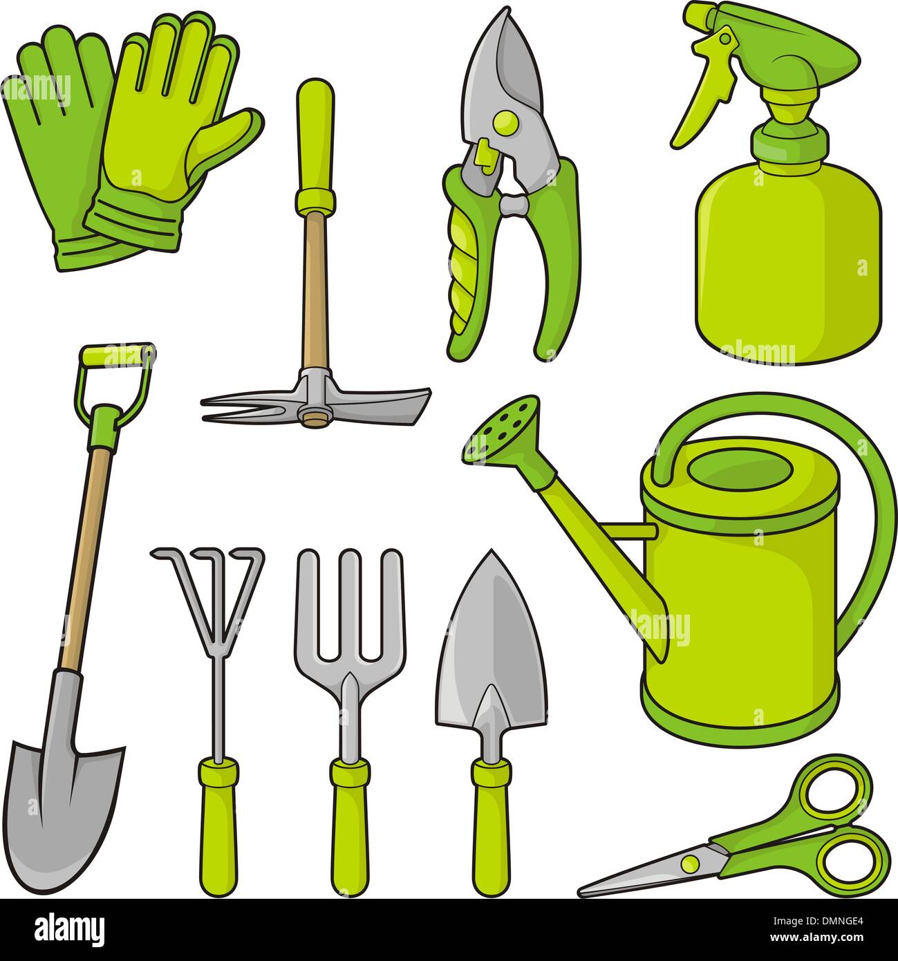 Strumenti da giardinaggio Immagini Vettoriali Stock - Alamy