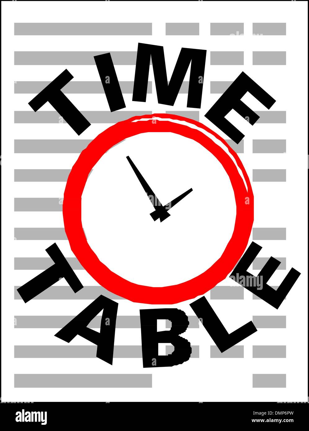 Tabella Del Tempo Immagini Vettoriali Stock - Alamy